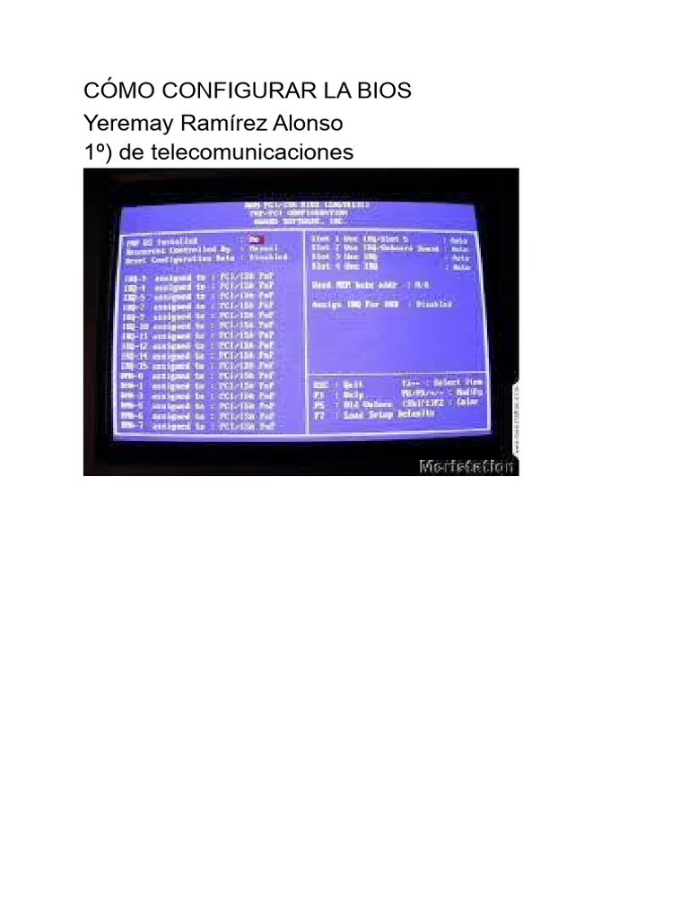 como configurar la bios | PDF