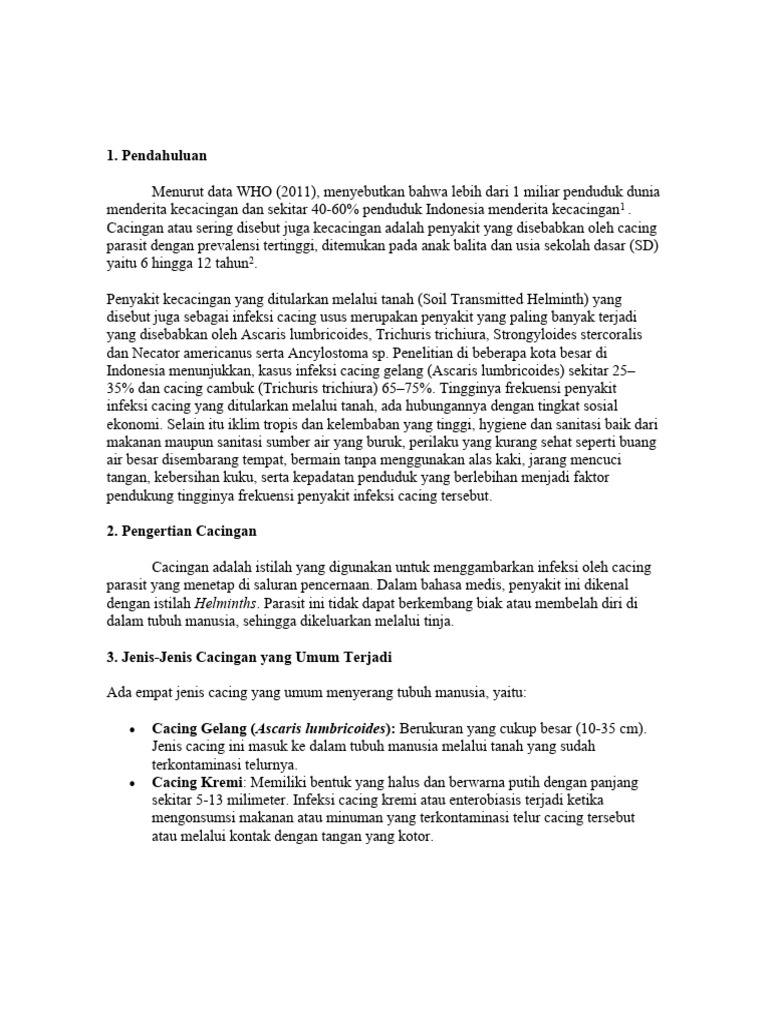 Cacingan Anak | PDF | Kesehatan Holistik