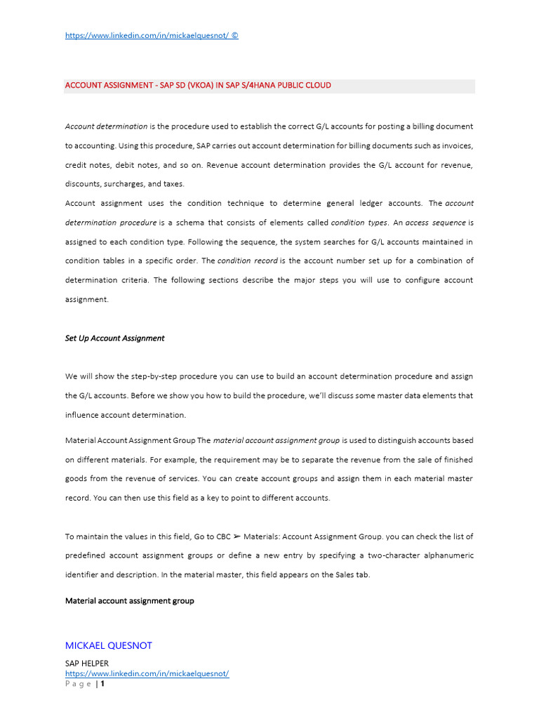 ACCOUNT_ASSIGNMENT_SAP_SD_docx_1696024367 | PDF