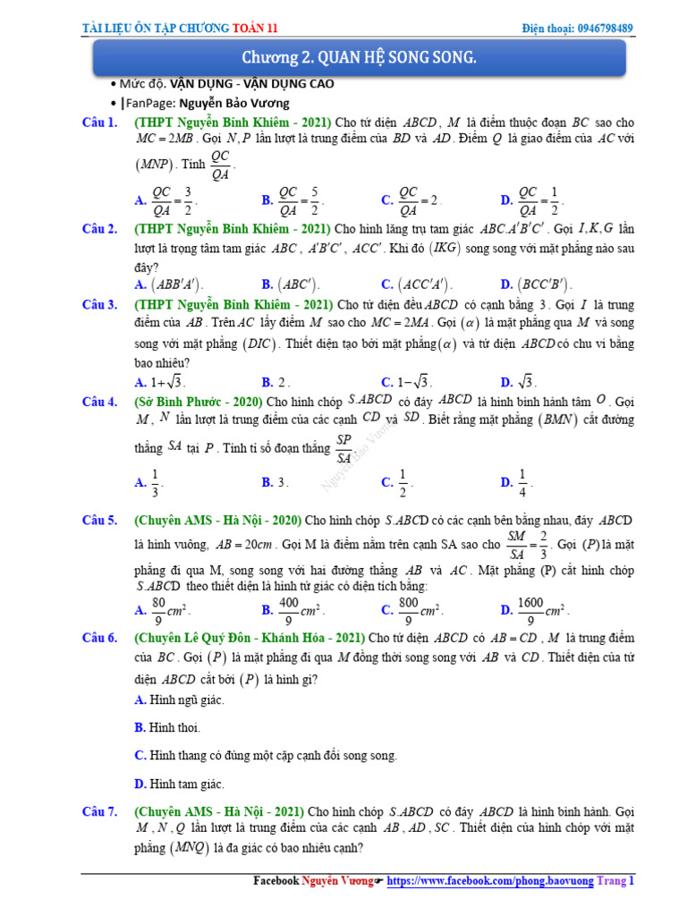 189 Câu Hỏi Trắc Nghiệm QHSS Mức 3-4 | PDF