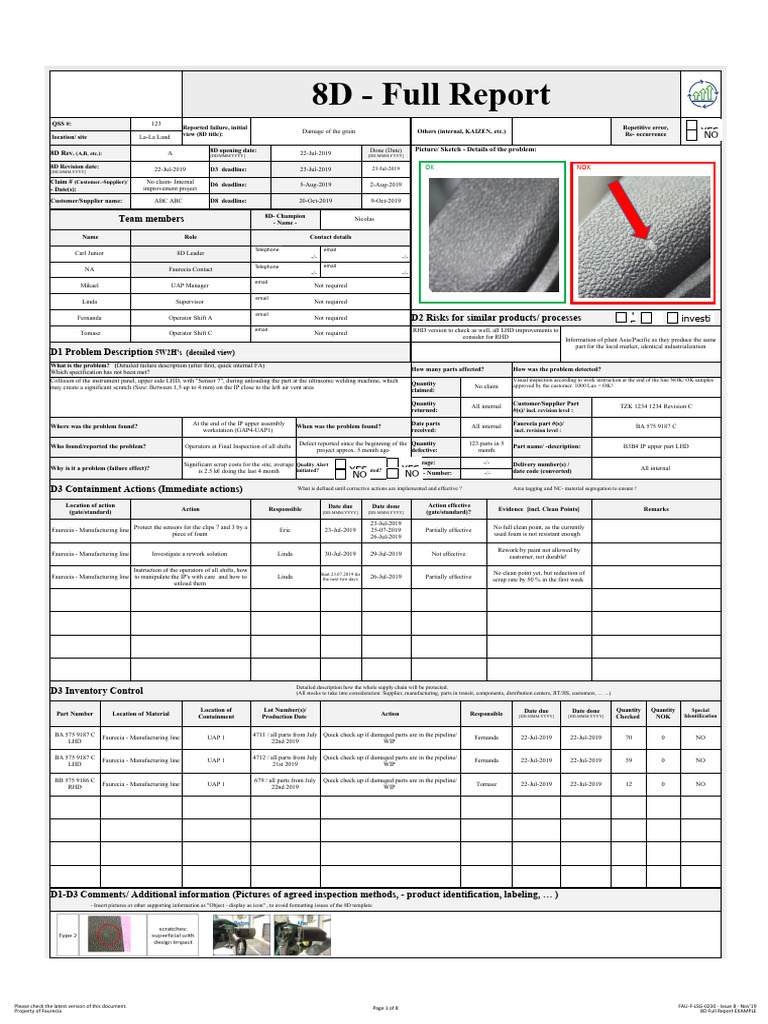 Exemple 8d Vda Pdf Business Process