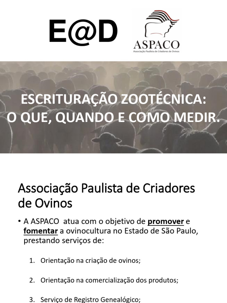 E@D ASPACO Escrituracao Zootecnica | PDF | Gravidez