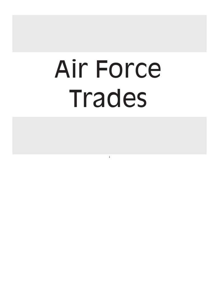 IAF Trades | PDF