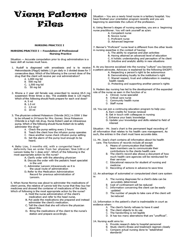 NLE 08 Test I | PDF | Nursing | Medical Specialties