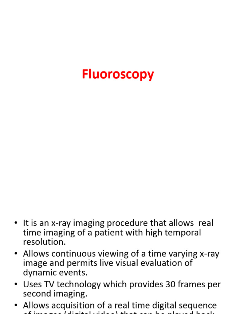 FLUOROS | PDF | Radiography | Materials Science