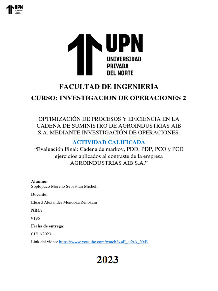 Examen Final Invope 2 PDF | PDF