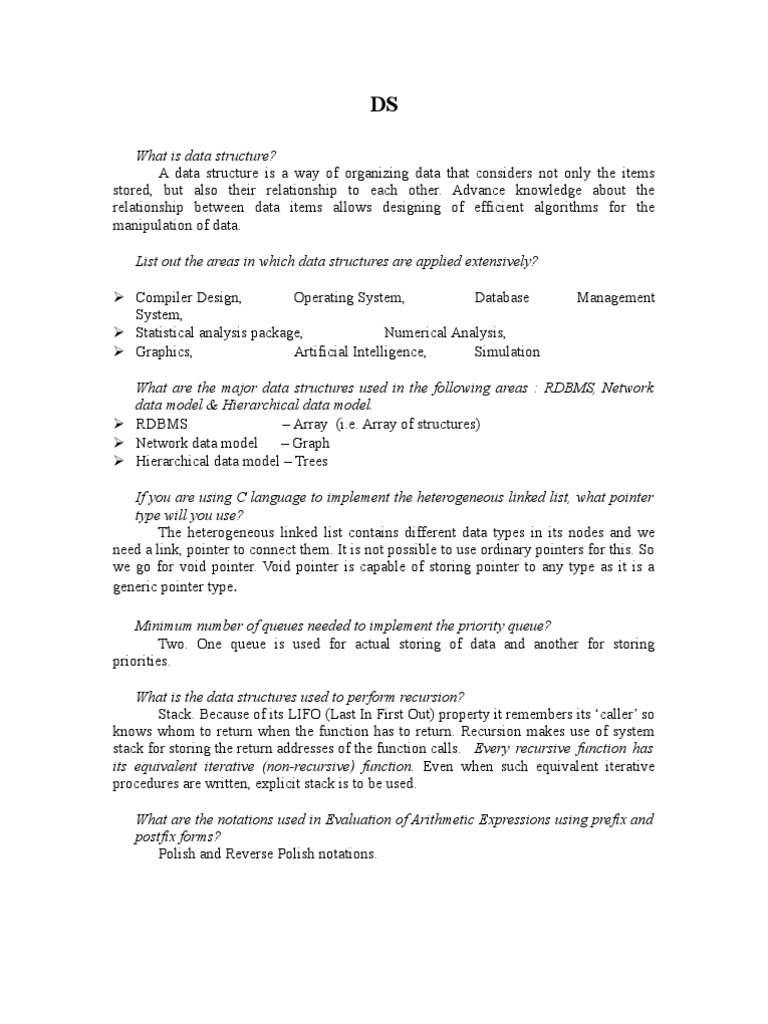 Data Structures Pdf Data Type Pointer Computer Programming