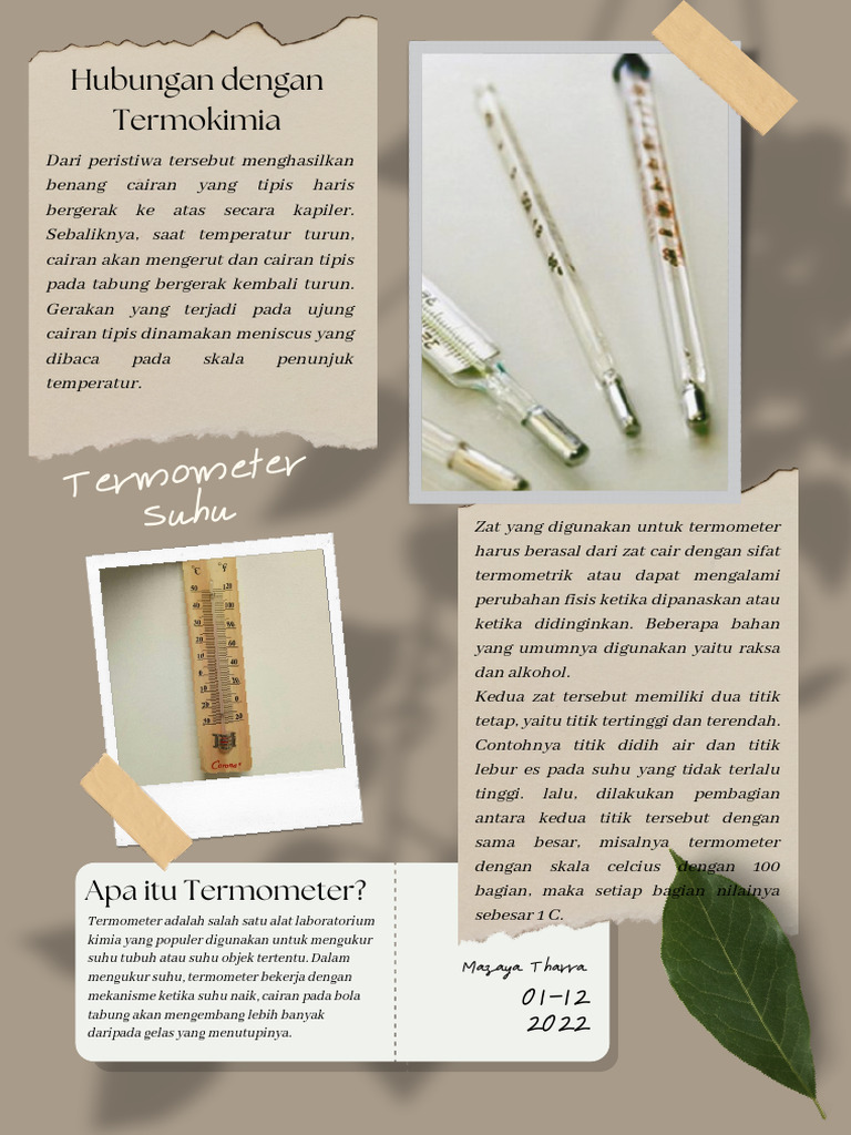 Termometer: Fungsi dan Prinsip Kerja | PDF