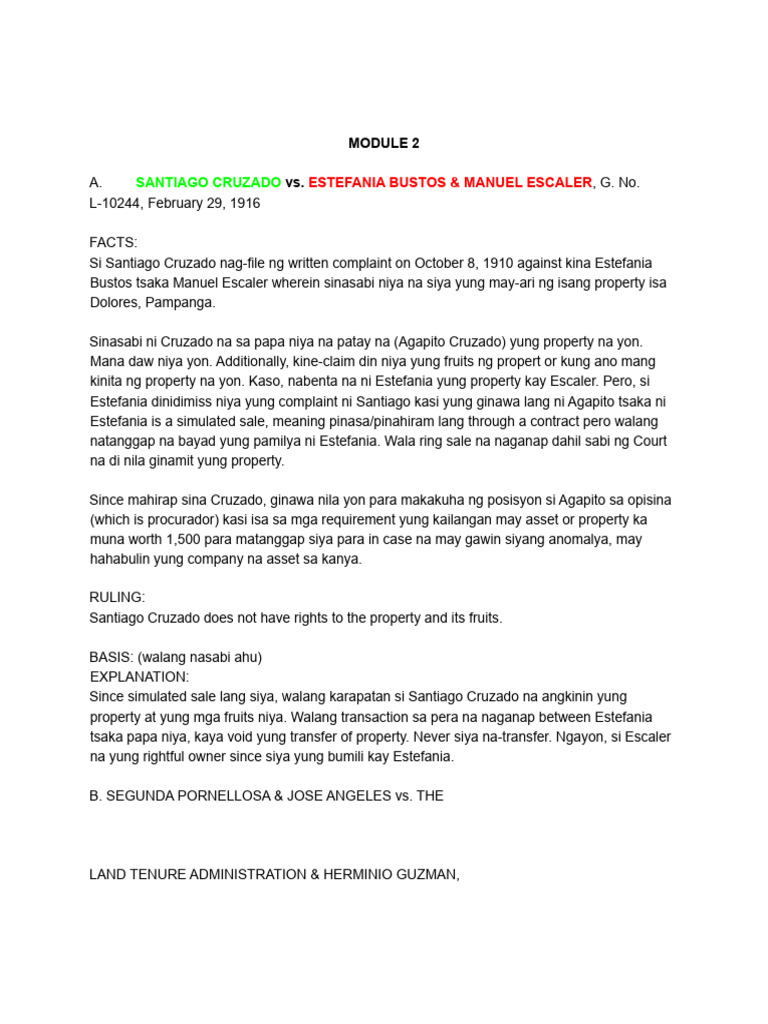 Module 2 Case Digest | PDF