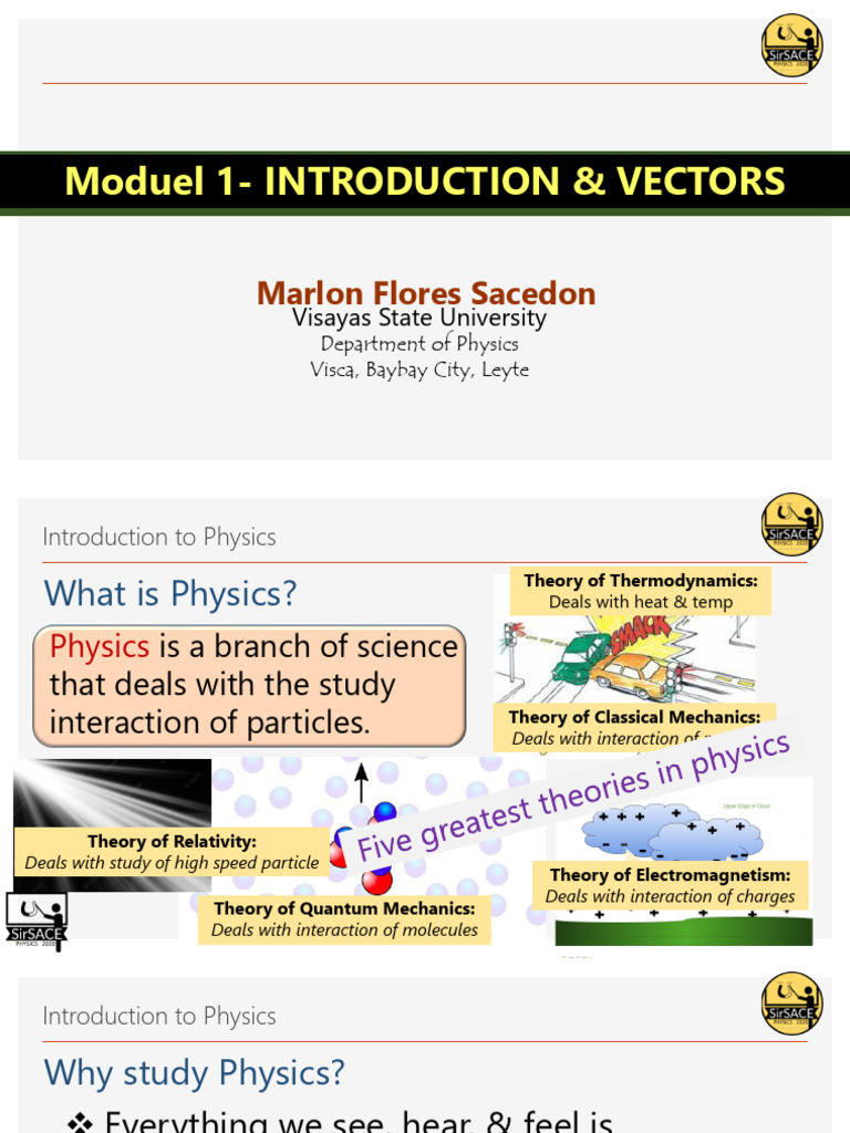 Module 1 Intro Vectors As of Jan 18 | PDF