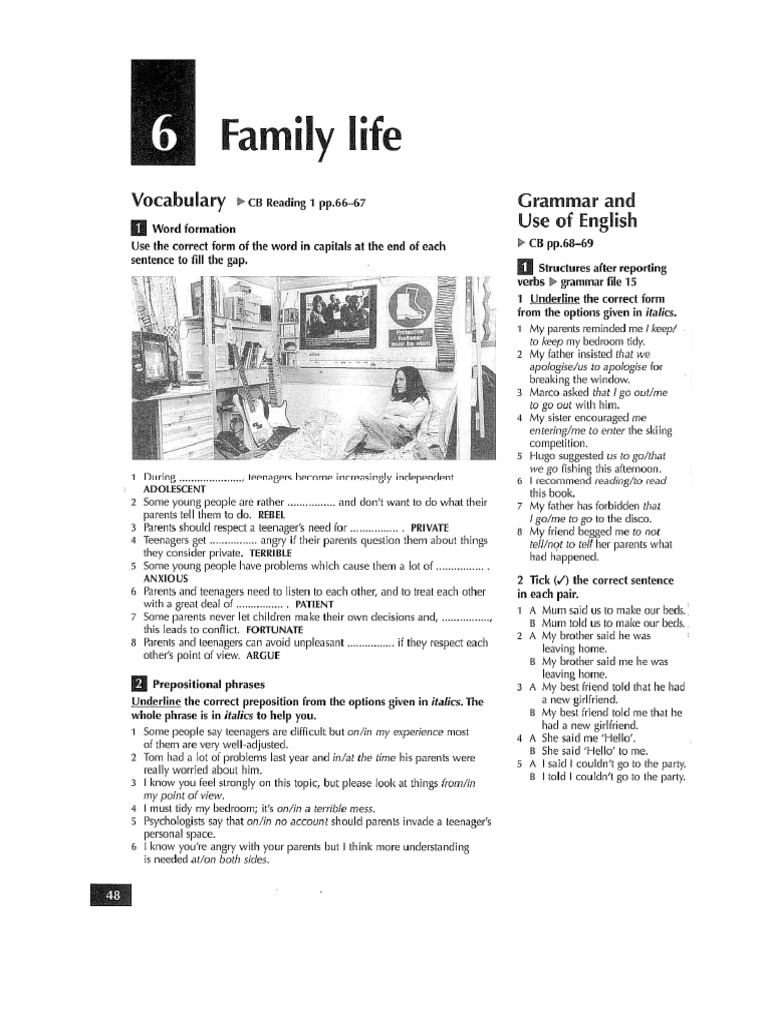 Unit 6 Family Life | PDF