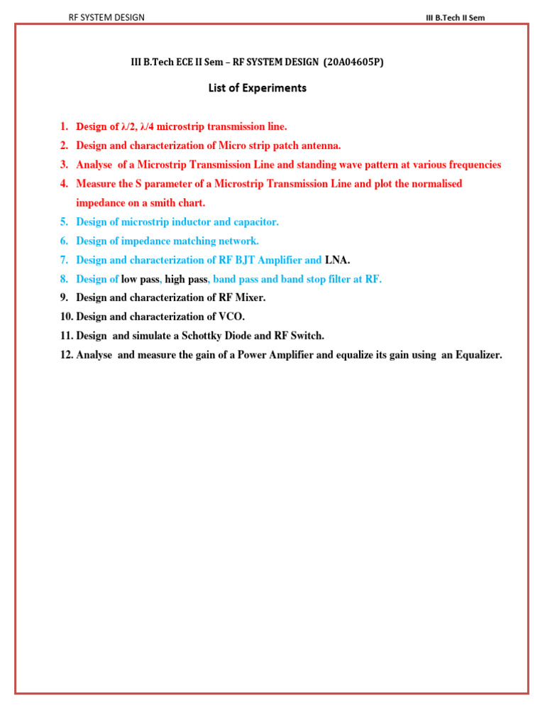 Rf Lab Manual Pdf Window Computing Antenna Radio