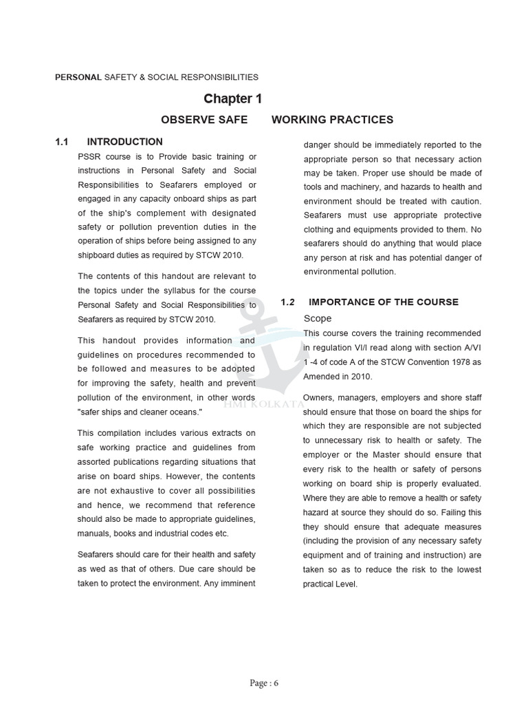PSSR Handout Copy-6-22 | PDF