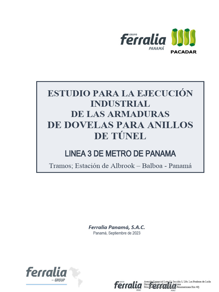 Armado de Dovelas para Metro Panamá | PDF | Acero | Túnel