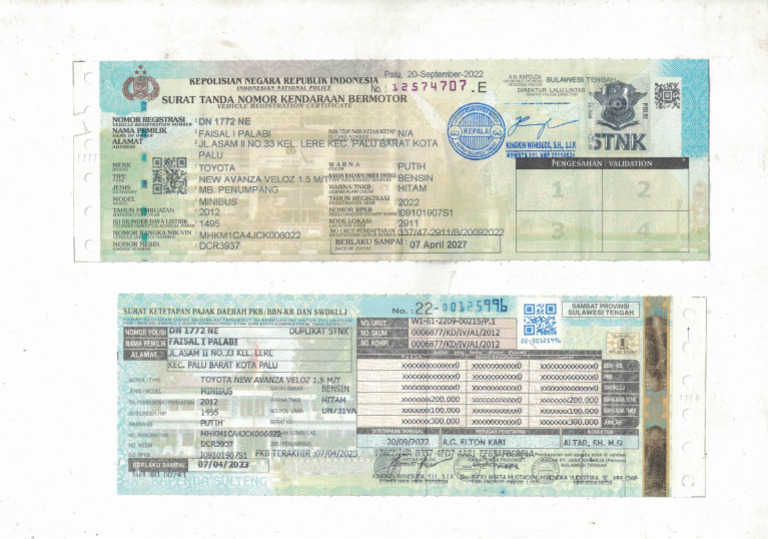 STNK Faisal Palabi01112024 | PDF