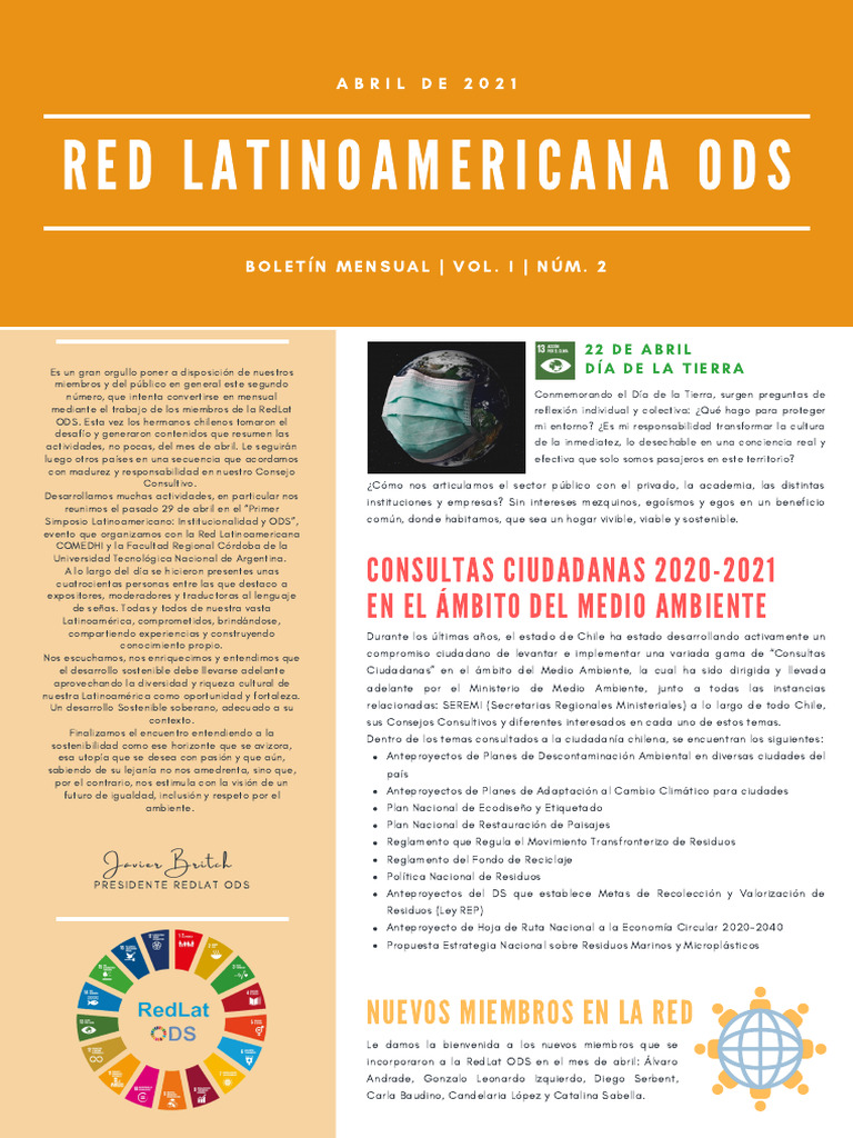 Newsletter RedLat ODS Abril | PDF | Sustentabilidad | Residuos
