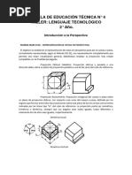 Proyección Dimétrica | PDF | Perspectiva (Gráfica) | Geometría