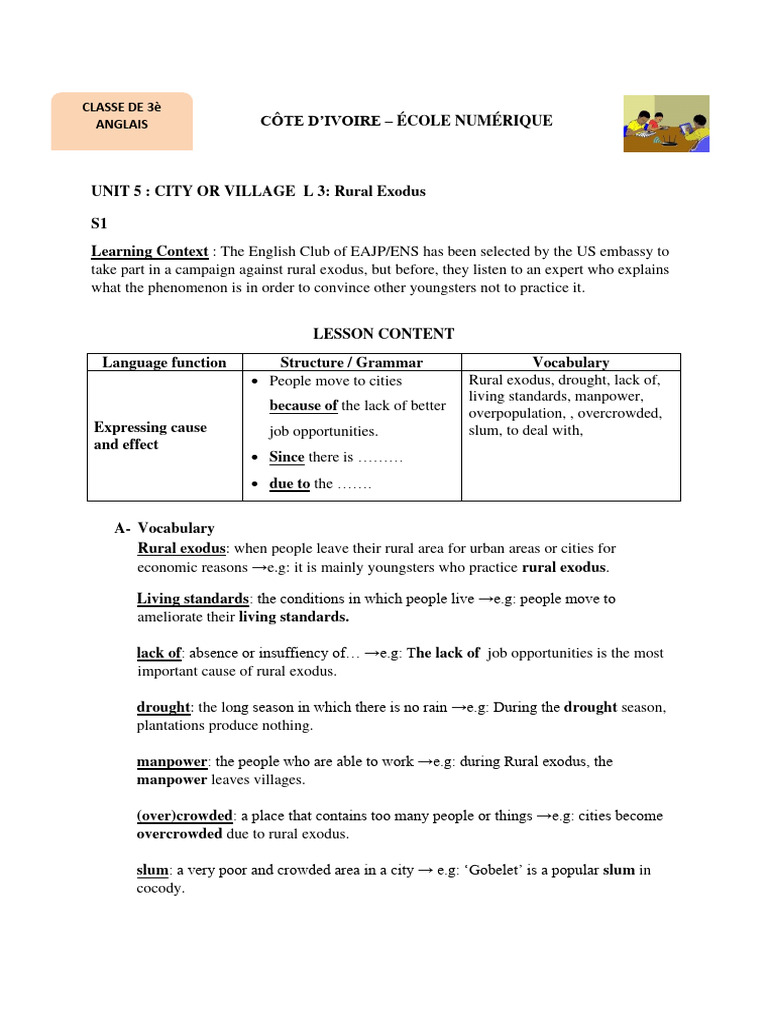 Unit 5 Lesson 3 Anglais | PDF