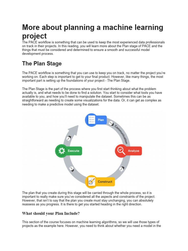 More About Planning A Machine Learning Project | PDF | Regression Analysis | Machine Learning