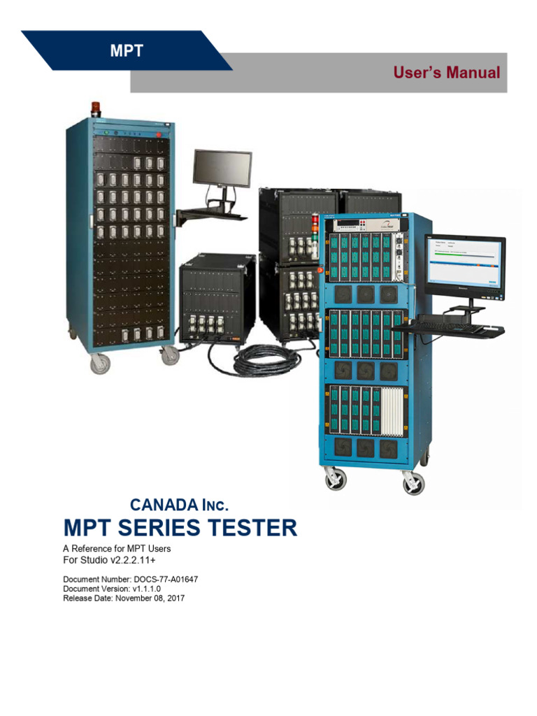 MPT User's Manual v1.1.1.0 | PDF | Installation (Computer Programs) | Port (Computer Networking)