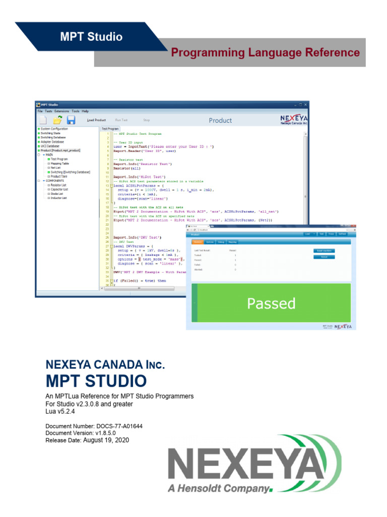 MPT Studio Programming Language Reference (v1.8.5) | PDF | Power Supply ...