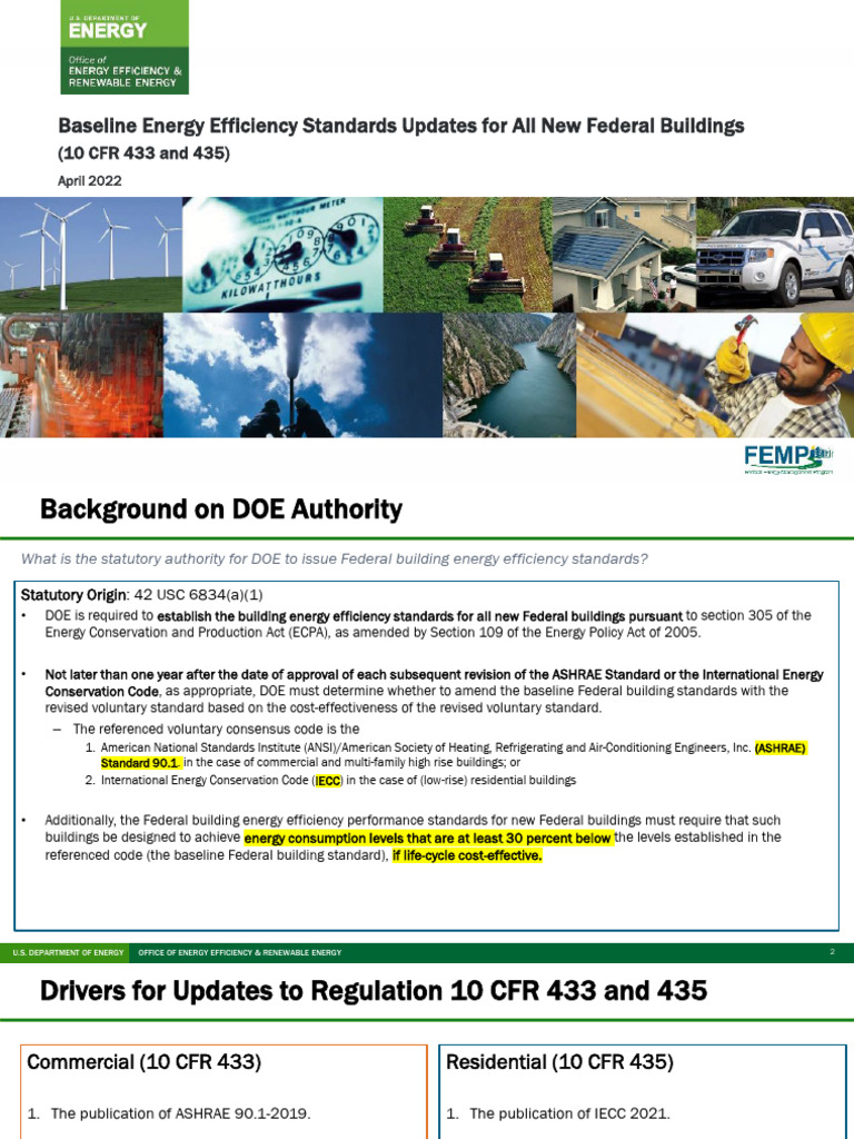 Federal - BLDG - Efficiency Rules - Baker-4-14-22 r1 | PDF | Efficient ...