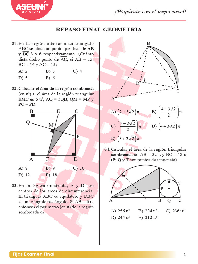 Repaso Final Geometría | PDF