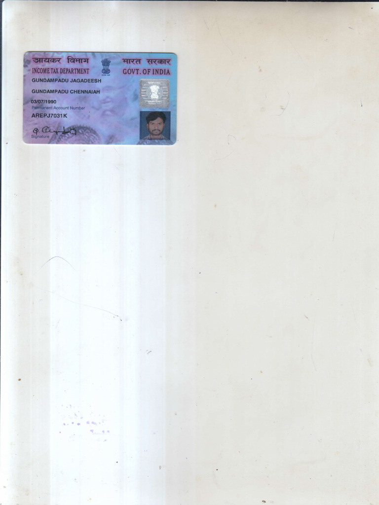 Ja Pan Card | PDF