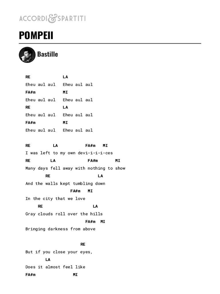Bastille - Pompeii | PDF | Language Arts & Discipline | Foreign ...