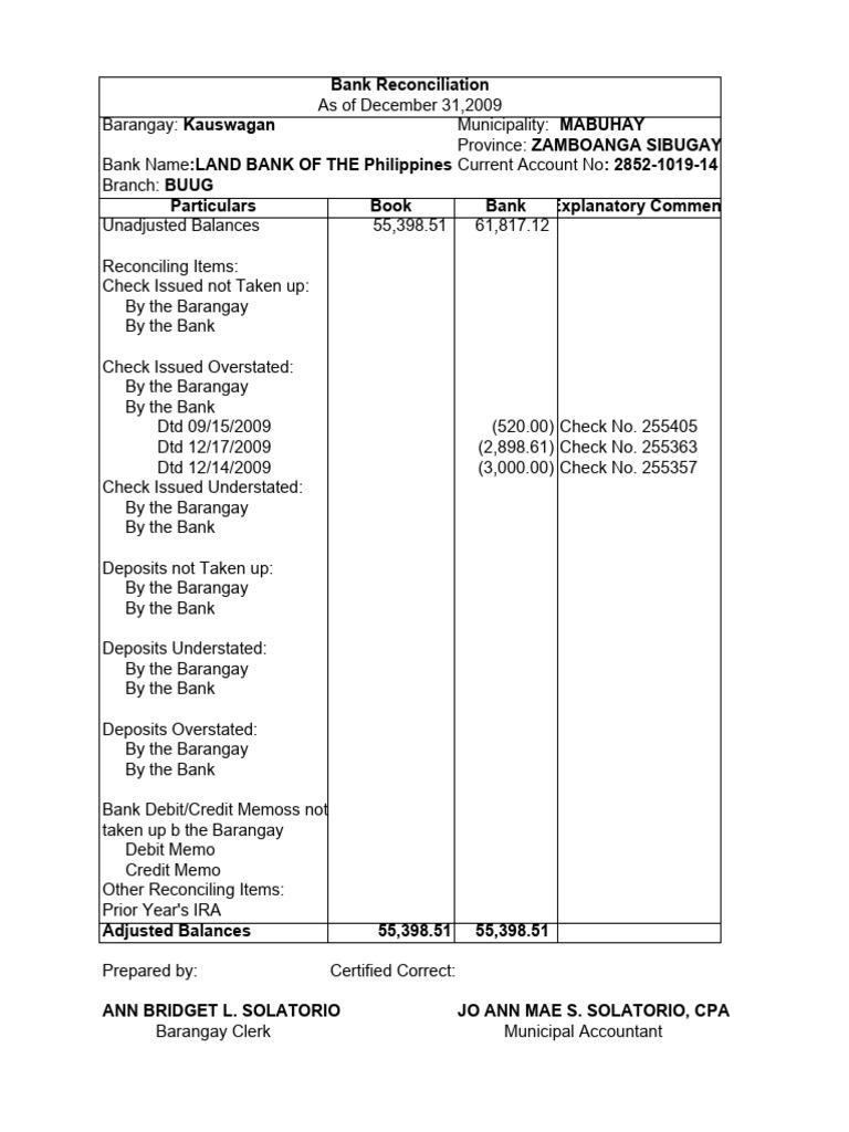 2010 Bank Recon | PDF