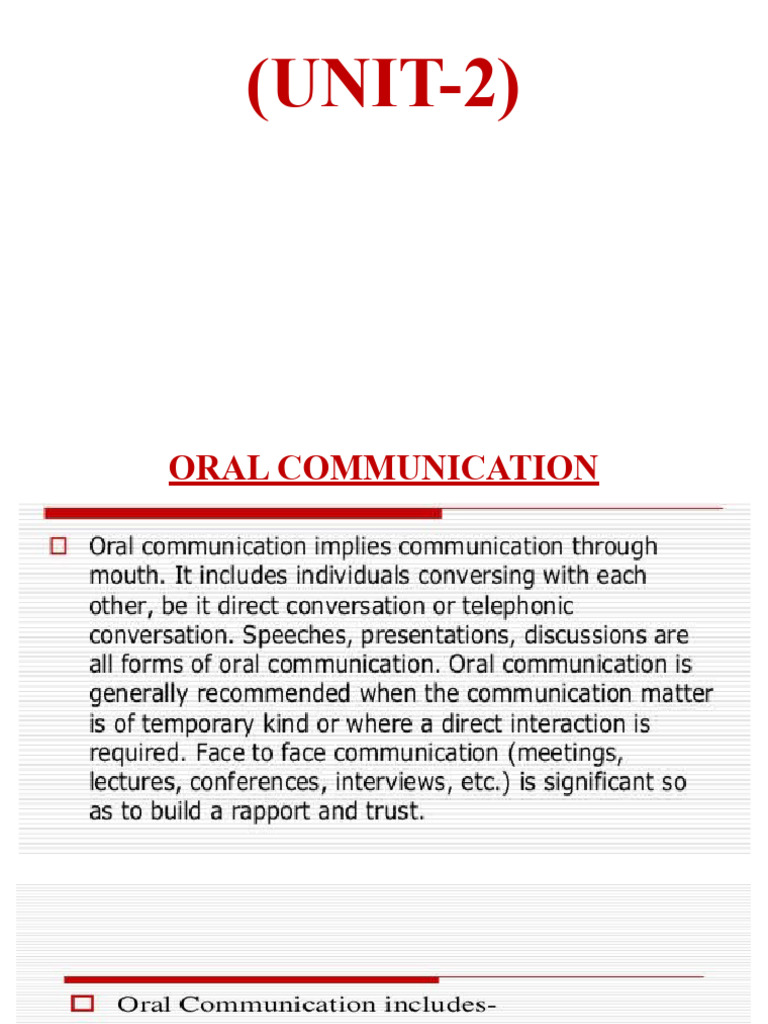 Bus.Comm - UNIT-2 PPT | PDF