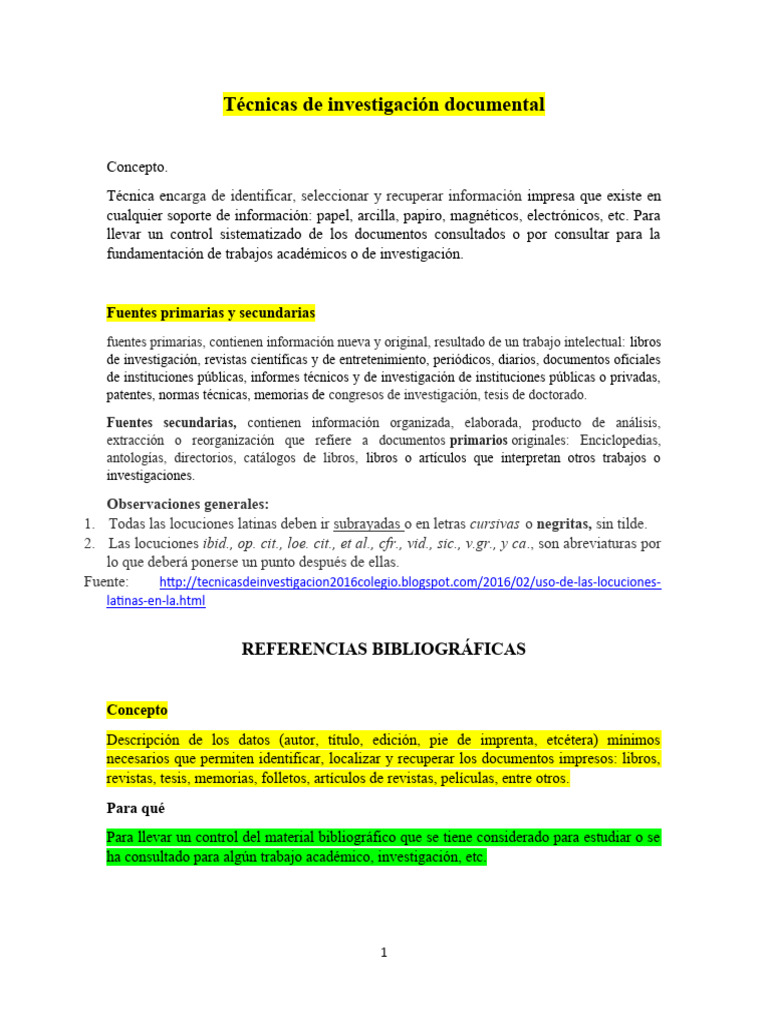Archivo 1A Tecnicas de Investigación Documental, 31 de Marzo de 2022 | PDF | Citación | Publicación