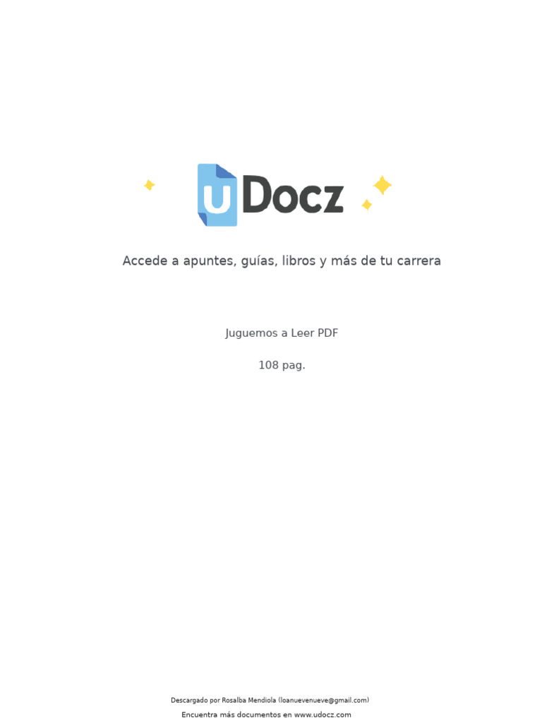 Juguemos A Leer PDF 314652 Downloadable 5094276 | PDF