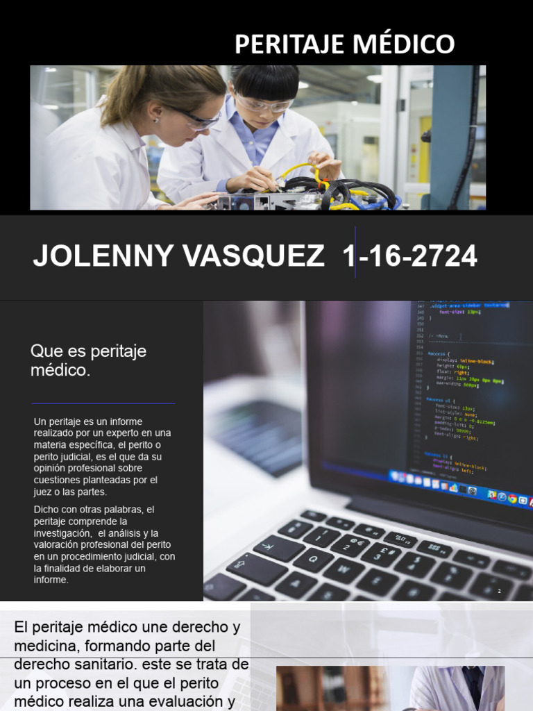 Peritaje Médico: Derecho y Medicina | PDF | Testigo experto | Experto