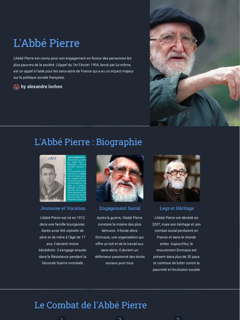 LAbbe Pierre Et Lappel Du 1er Fevrier 1954 | PDF