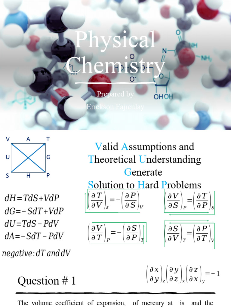 Graded Physical Chemistry Problem Set1 | PDF