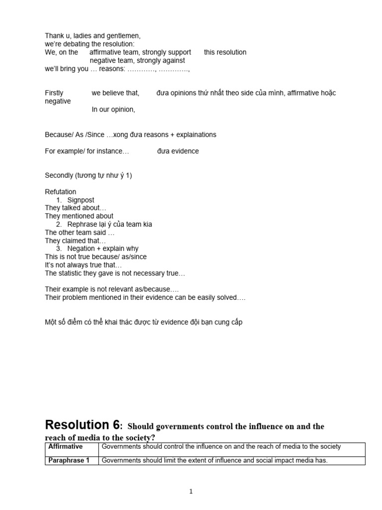 ESP Debate Topic 6 - Media | PDF | Freedom Of Speech | Justice