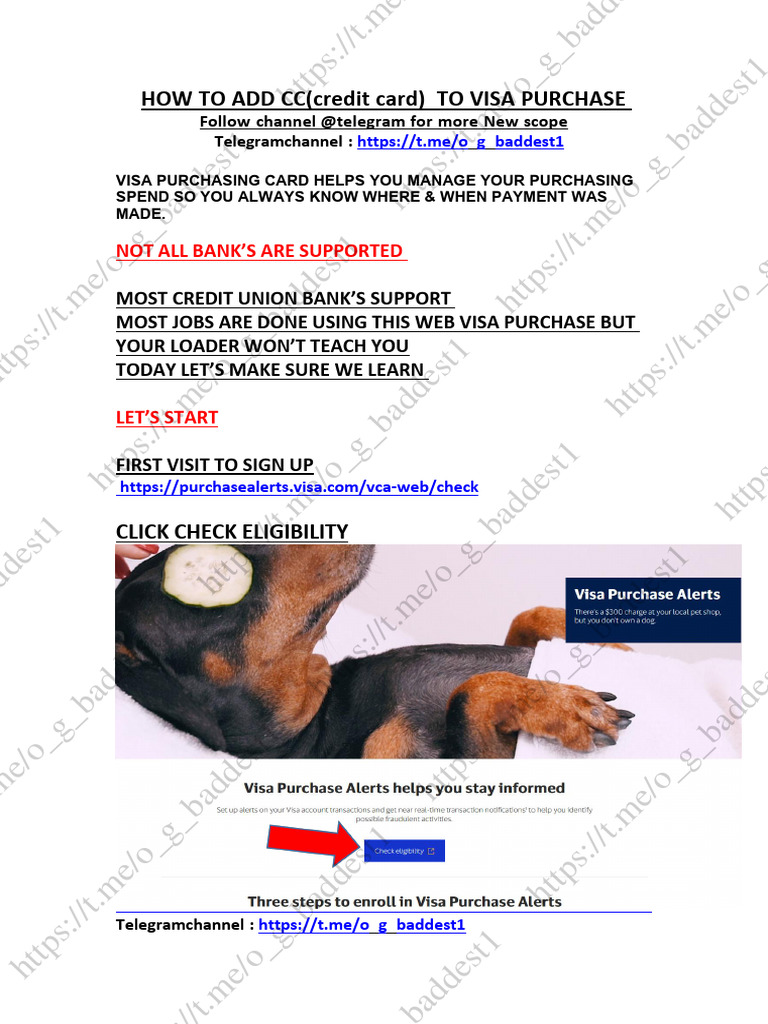 Add Credit Card to Visa Purchase Guide | PDF | Visa Inc. | Personal Finance