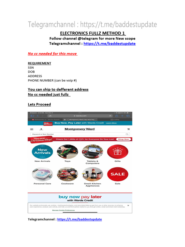 Electronics Fullz Method 1@baddestupdate | PDF | Telecommunications | Computing