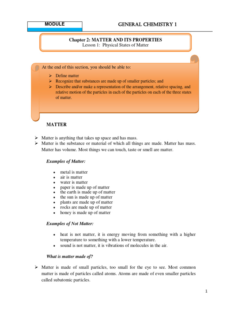 Chapter 2 Matter and Its Properties | PDF | Mixture | Matter