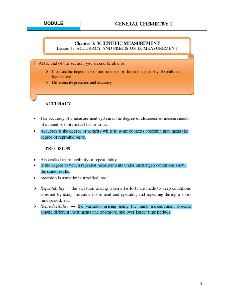 Chapter 3 Scientific Measurement | PDF
