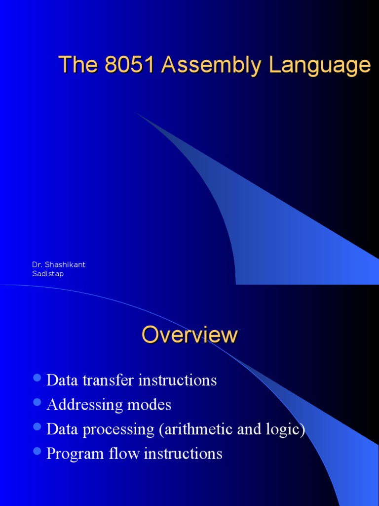 The 8051 Assembly Language | Download Free PDF | Byte | Pointer (Computer Programming)