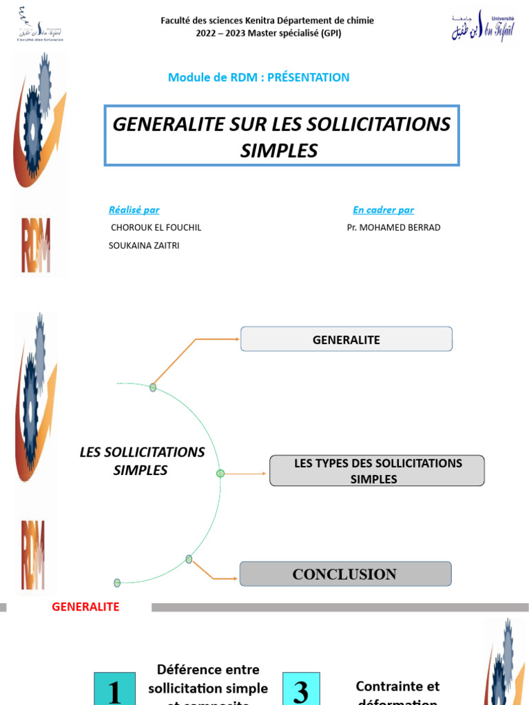 Présentation Generalite Sur Les Sollicitaions Simples RDM | PDF | Sciences et mathématiques