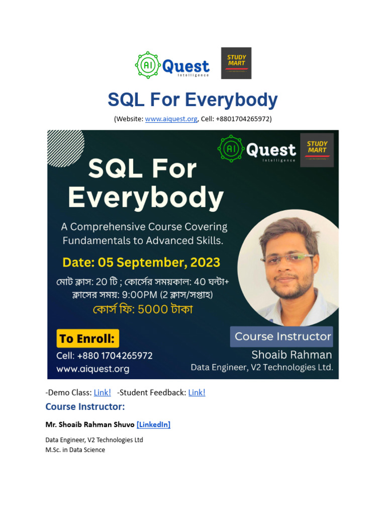 SQL-For-Everybody-2 | PDF | Databases | Sql