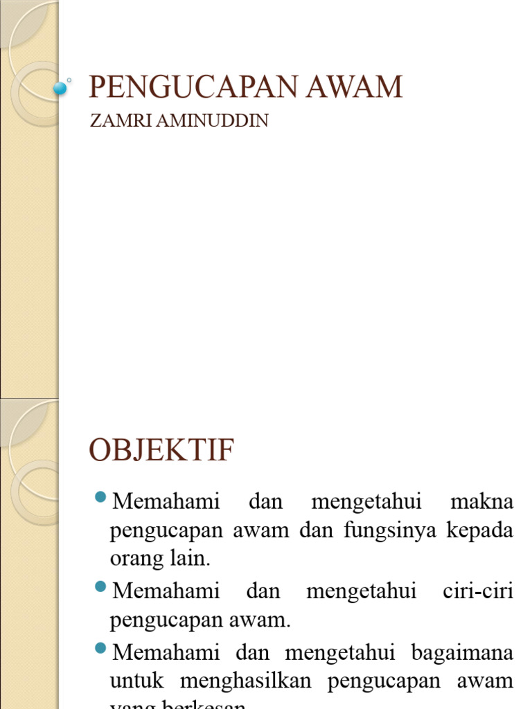 Pengucapan - Awam 2 | PDF