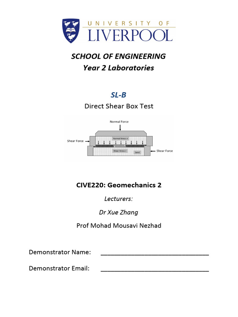 SL-B Lab Script 2023-2024 | PDF | Laboratories | Shear Stress