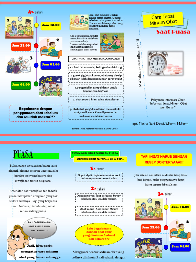 Leaflet Minum Obat Bulan Puasa | PDF