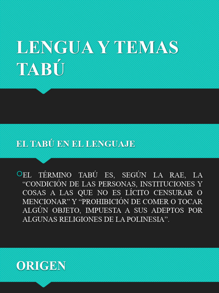 5to Lengua y Temas Tabú | PDF