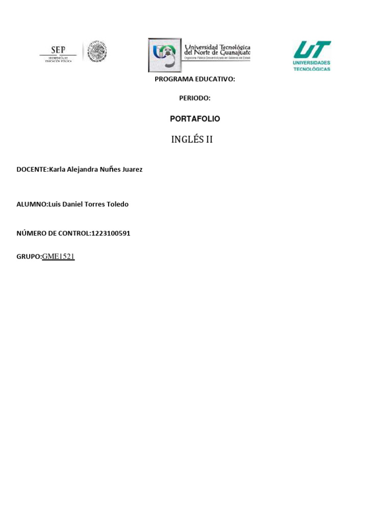 Unidad 1 Ingles | PDF