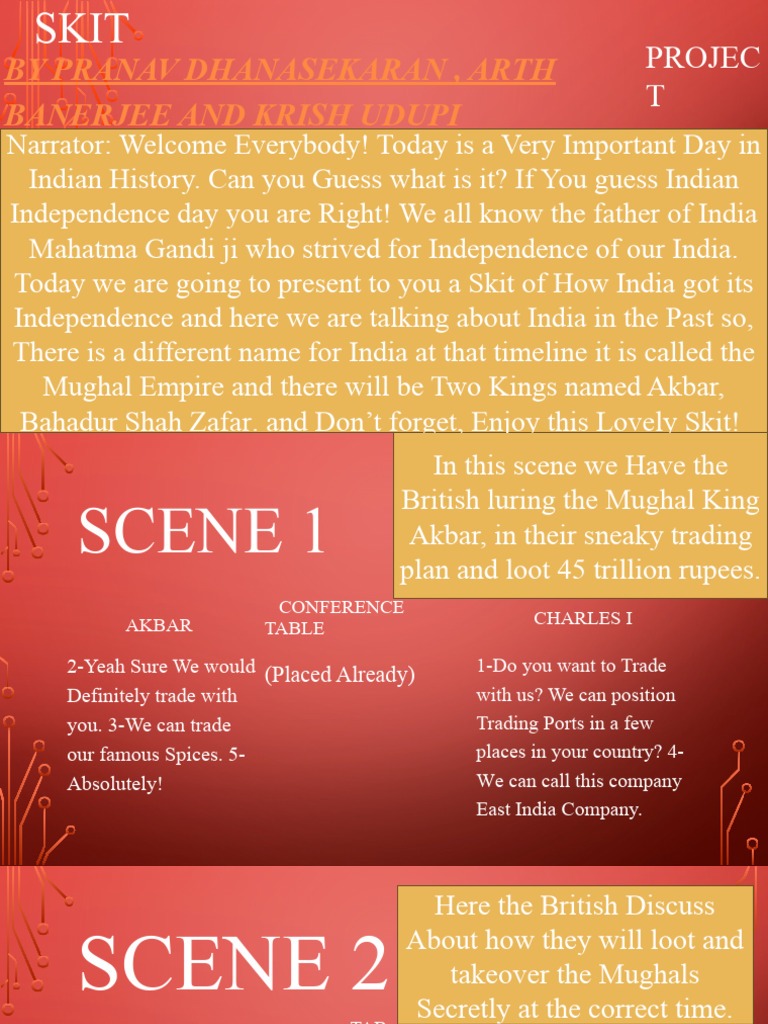 Mughal Empire Independence Skit | PDF | Mughal Empire